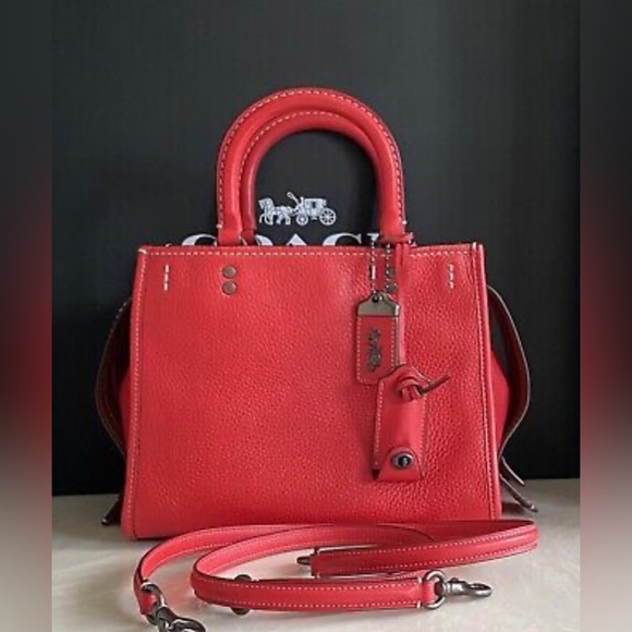 Coach | Bags | Rogue Coach Bag In Red | Poshmark